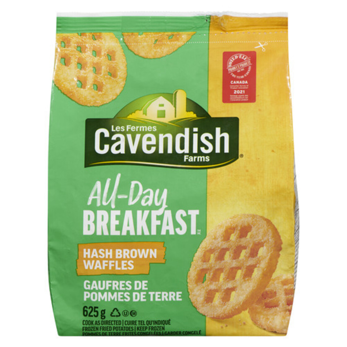 Cavendish Farms All Day Breakfast Frozen Waffles Hash Browns 625 g ...