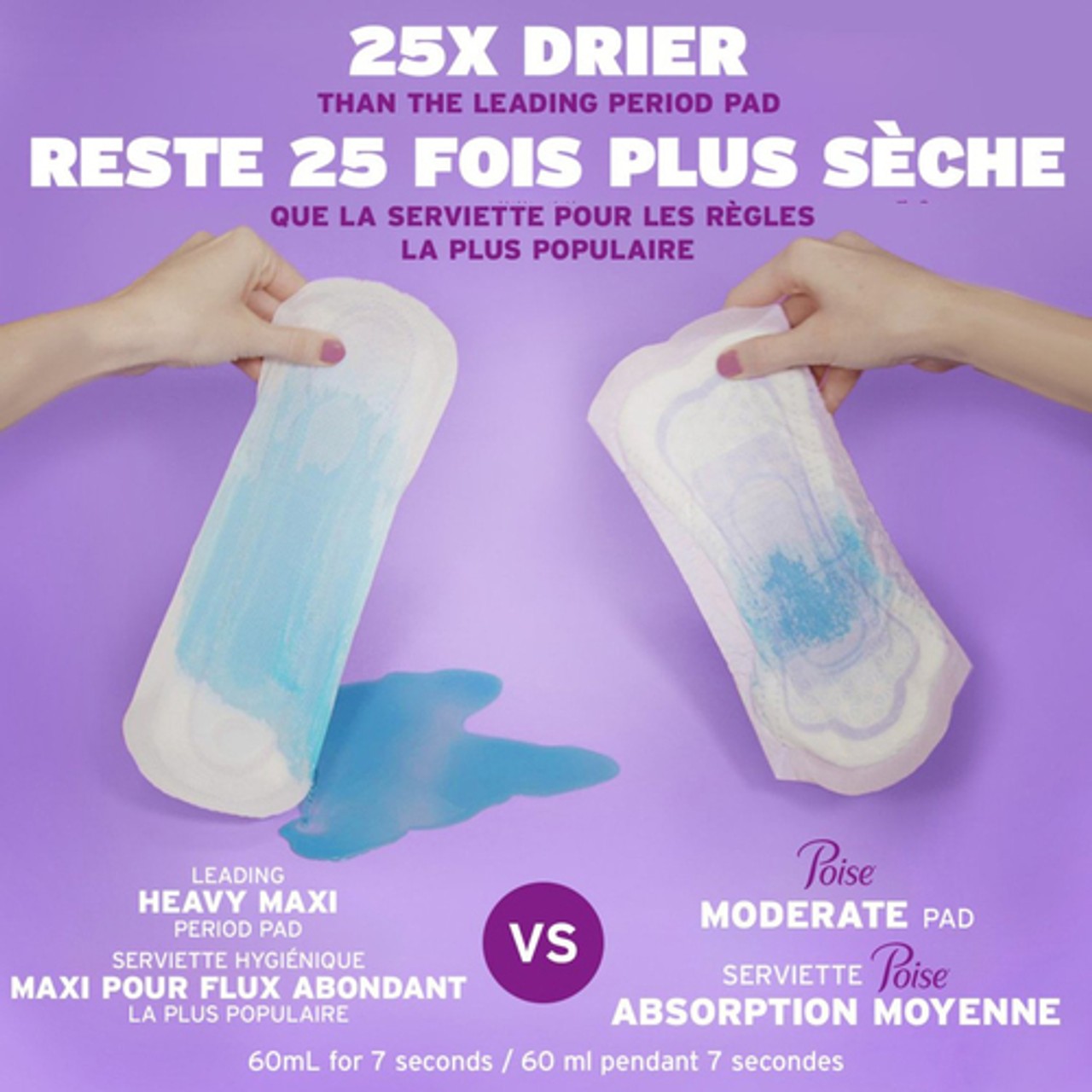Poise Light Absorbency Pads Regular Length 30 Count - Voilà Online ...