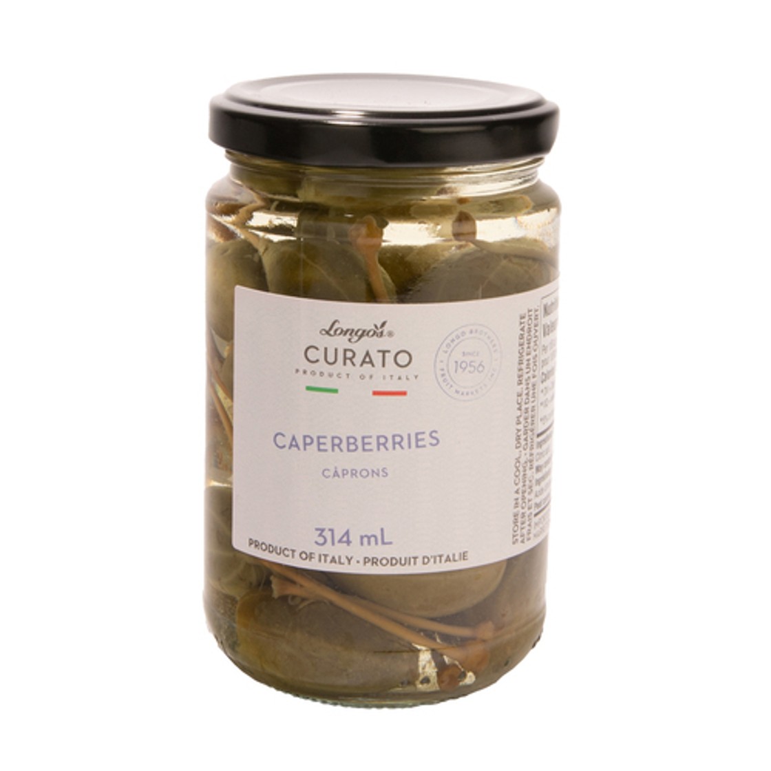 Longo's Curato Caperberries 314 ml - Voilà Online Groceries & Offers