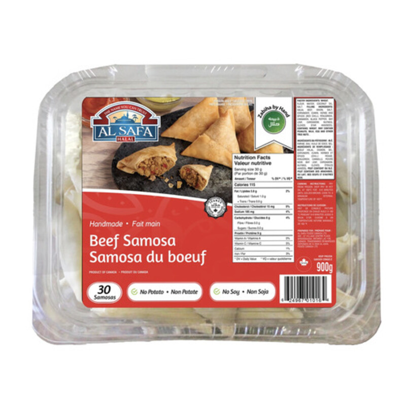 Al Safa Halal Beef Samosa 900 g (frozen) - Voilà Online Groceries & Offers