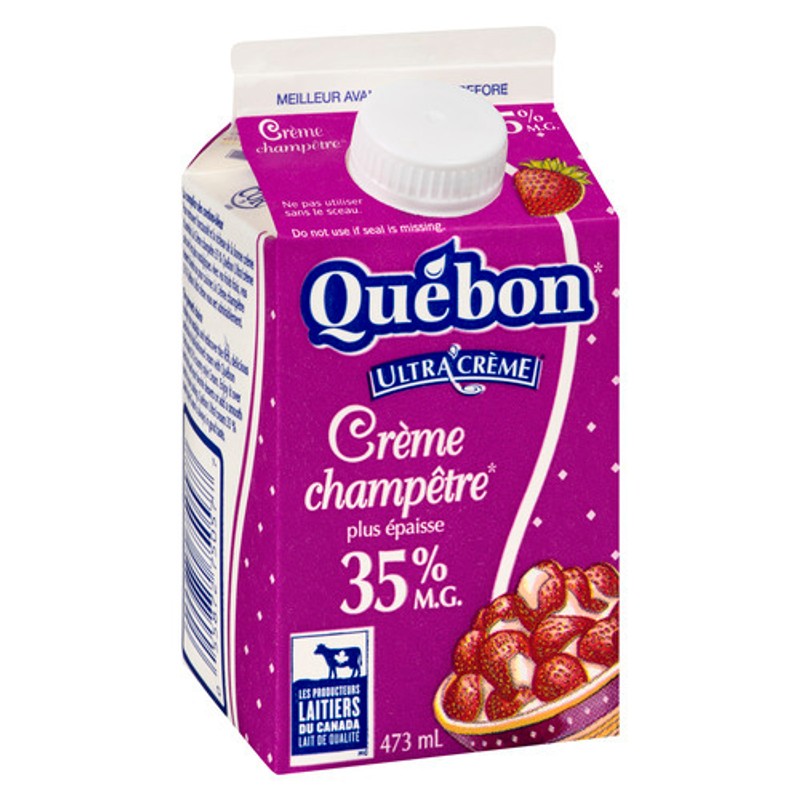 Quebon 35% Country Style Cream 473 ml - Voilà Online Groceries & Offers