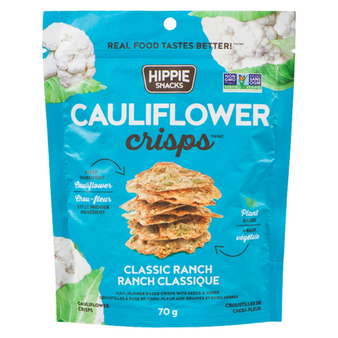 Hippie Snacks Cauliflower Crisps Classic Ranch 70 g - Voilà Online ...