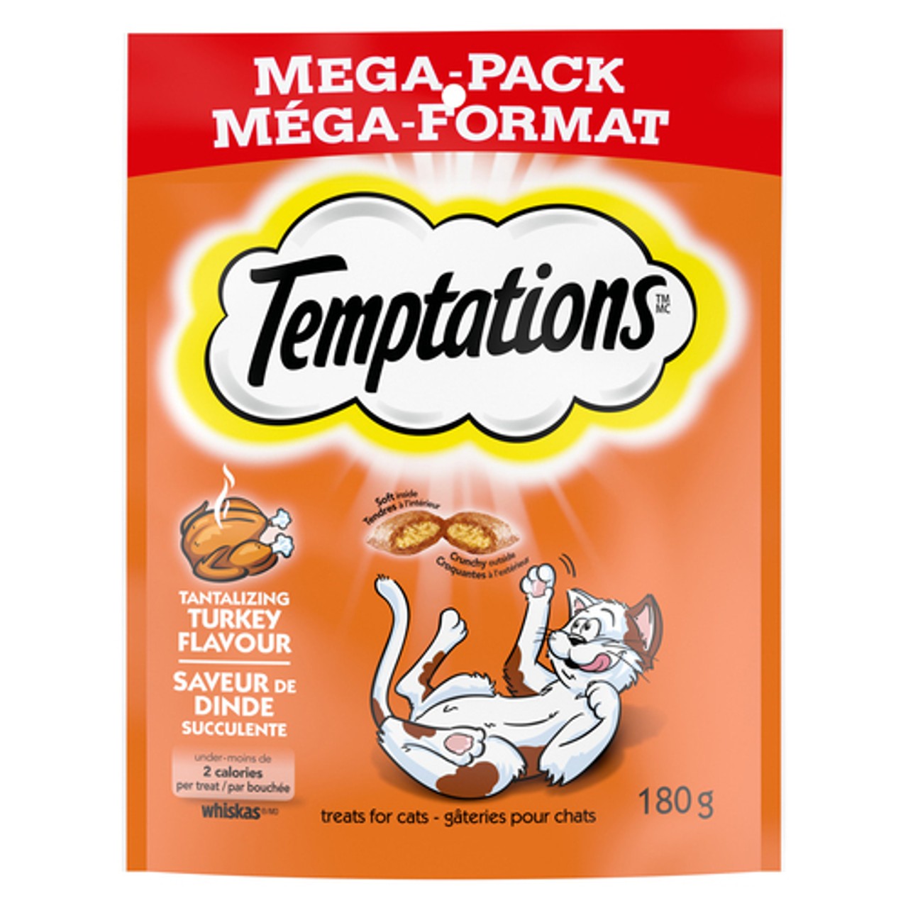 Temptations Adult Cat Treats Tantalizing Turkey Flavour 180 g - Voilà ...