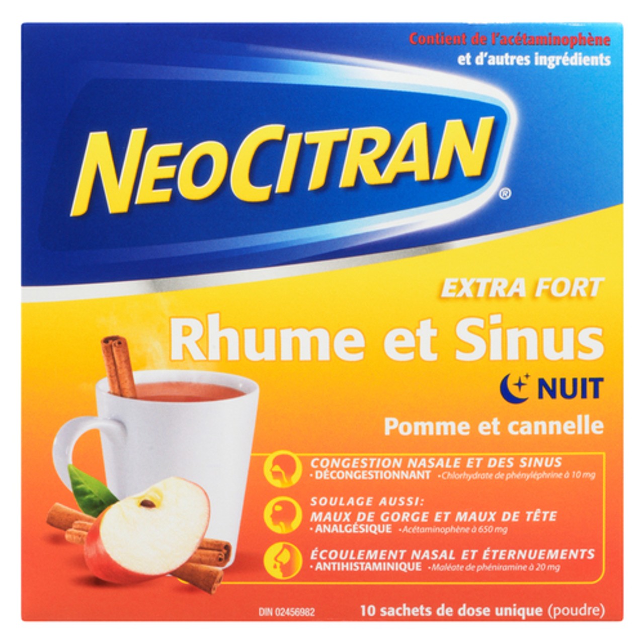 NeoCitran Night Extra Strength Cold & Sinus Apple Cinnamon EA - Voilà ...