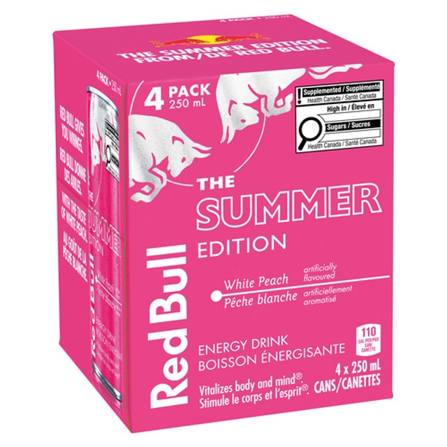 Red Bull The Summer Edition Energy Drink White Peach 4 Cans x 250 ml ...