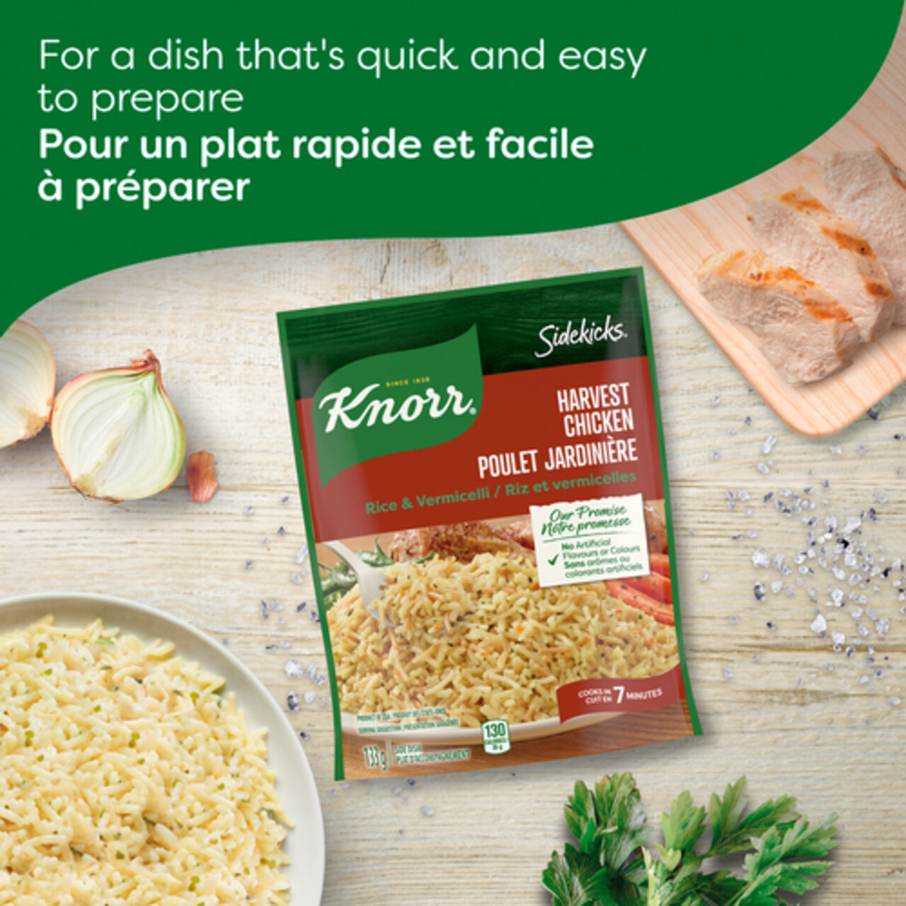 Knorr Sidekicks Rice Side Dish Harvest Chicken 133 g - Voilà Online ...