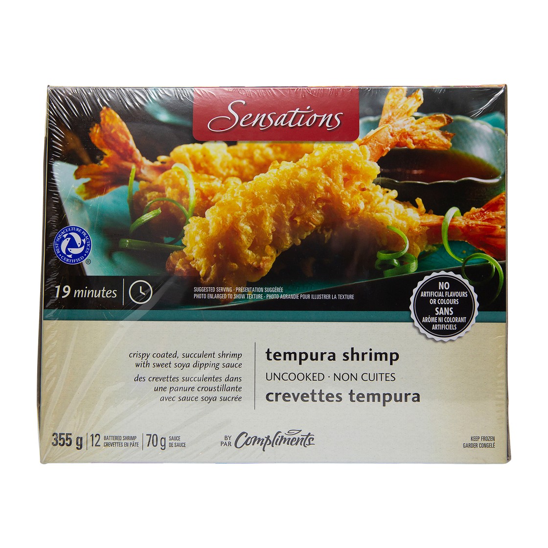 Sensations Frozen Tempura Shrimp With Soya Dip Jumbo 355 g - Voilà ...