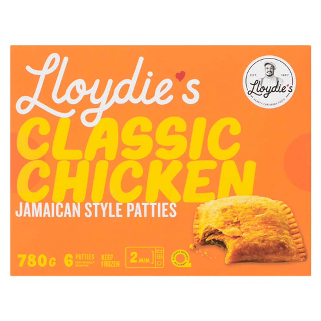 Lloydie's Frozen Jamaican Style Patties Classic Chicken 6 Pack 780 g ...