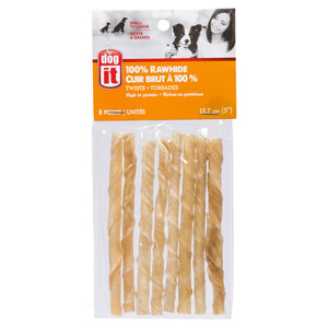 Dogit Dog Treats High In Protein Rawhide Twists 8 Pieces - Voilà Online ...