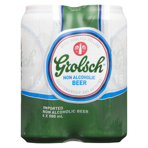 Grolsch Non Alcoholic Beer Pack 4 x 500 ml (cans) - Voilà Online ...