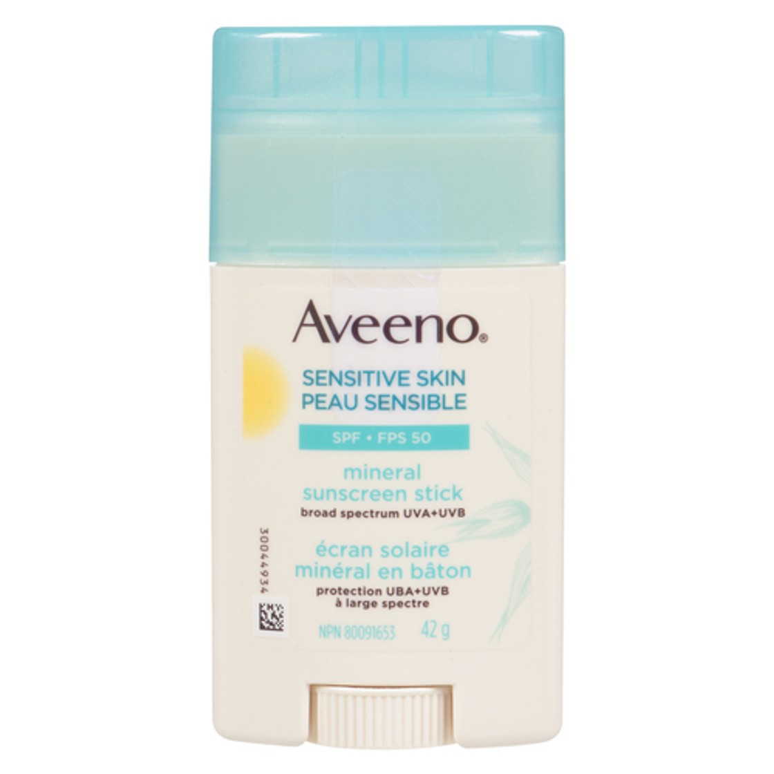 Aveeno Mineral Sunscreen Stick Sensitive Skin SPF 50 42 g - Voilà ...