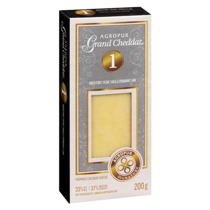 Agropur 33% Grand Cheddar Cheese 1 Year-Old 200 g - Voilà Online ...