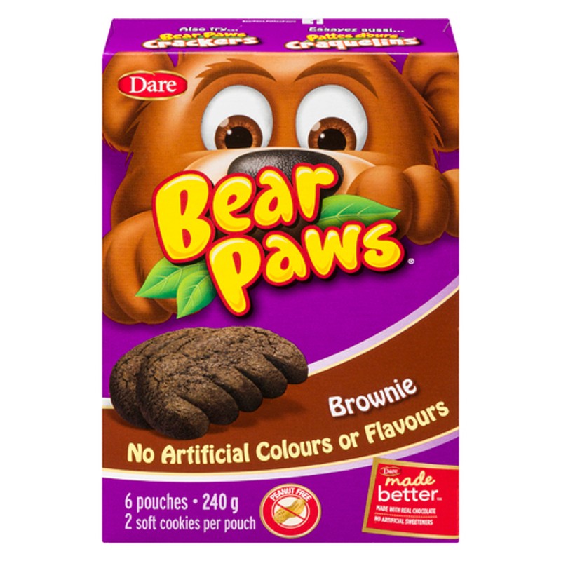 Dare Bear Paws Peanut-Free Cookies Brownie 6 Pack 240 g - Voilà Online ...