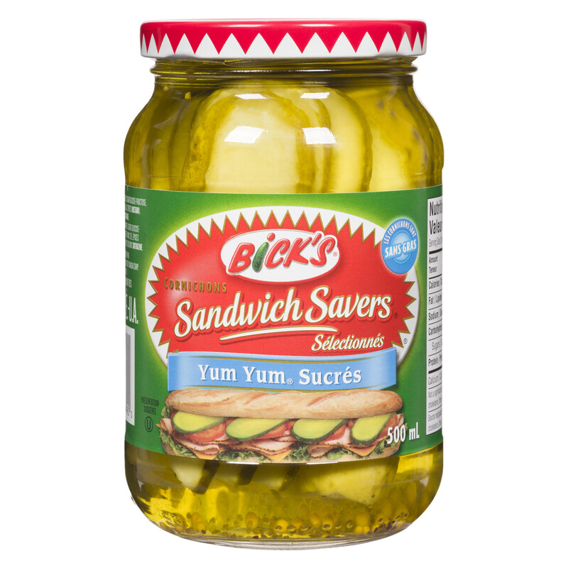 Bick's Sandwich Savers Pickles Sweet Yum Yum 500 ml - Voilà Online ...
