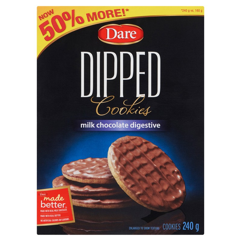 Dare Dipped Cookies Milk Chocolate Digestive 240 g - Voilà Online ...