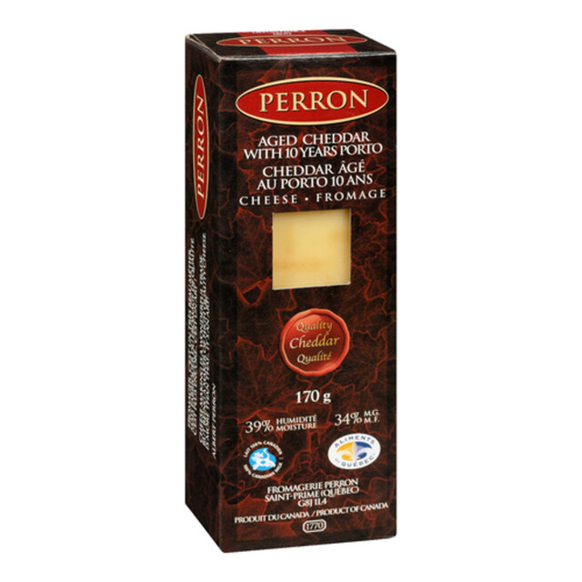 Perron Aged Cheddar 10 Years Porto Cheese 170 g - Voilà Online ...