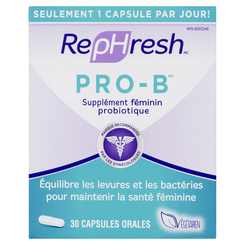 Rephresh Pro B Probiotic Feminine Supplement Capsules 30 EA - Voilà ...