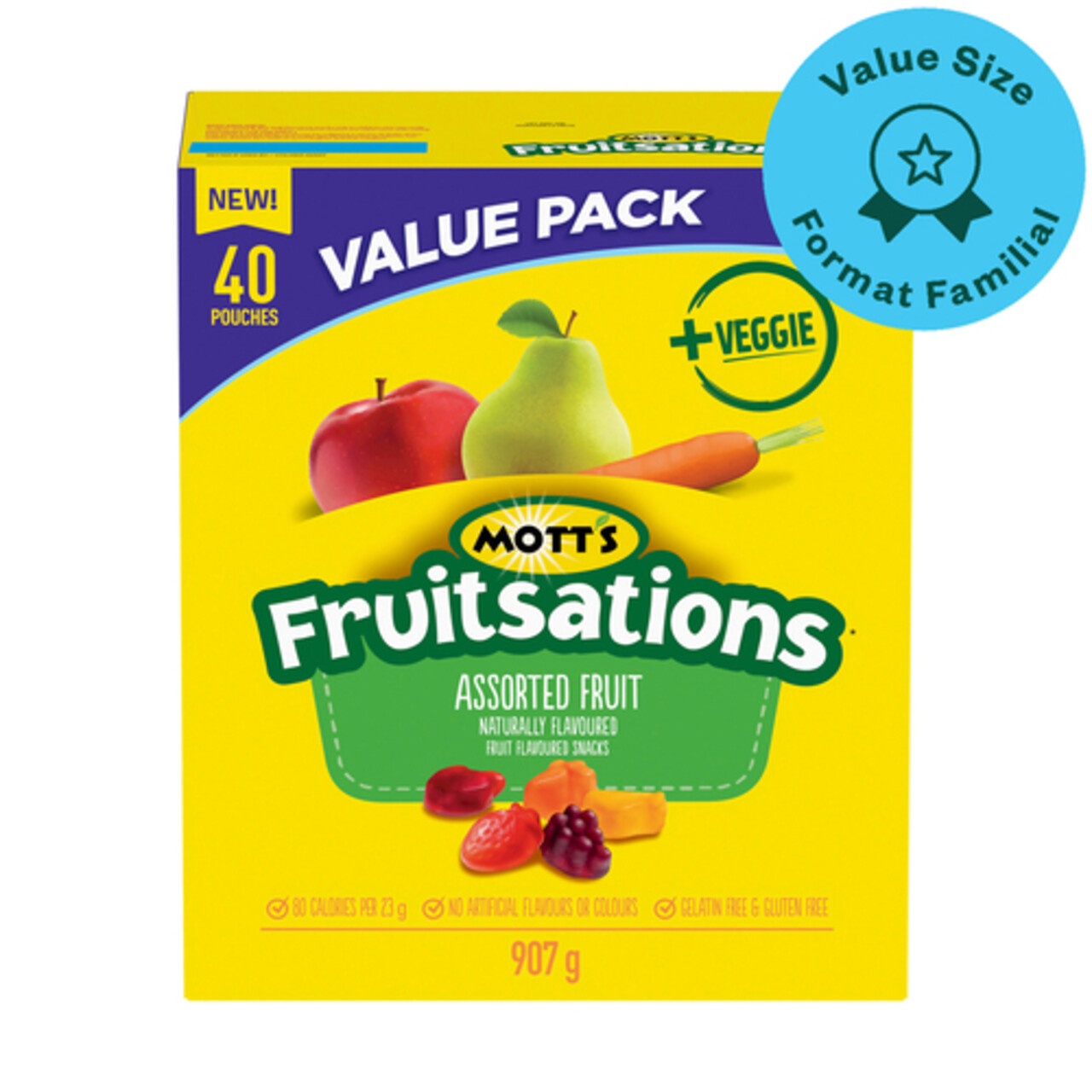 Mott's Fruitsations + Veggie Gluten Free Snacks Assorted Fruit 907 g ...