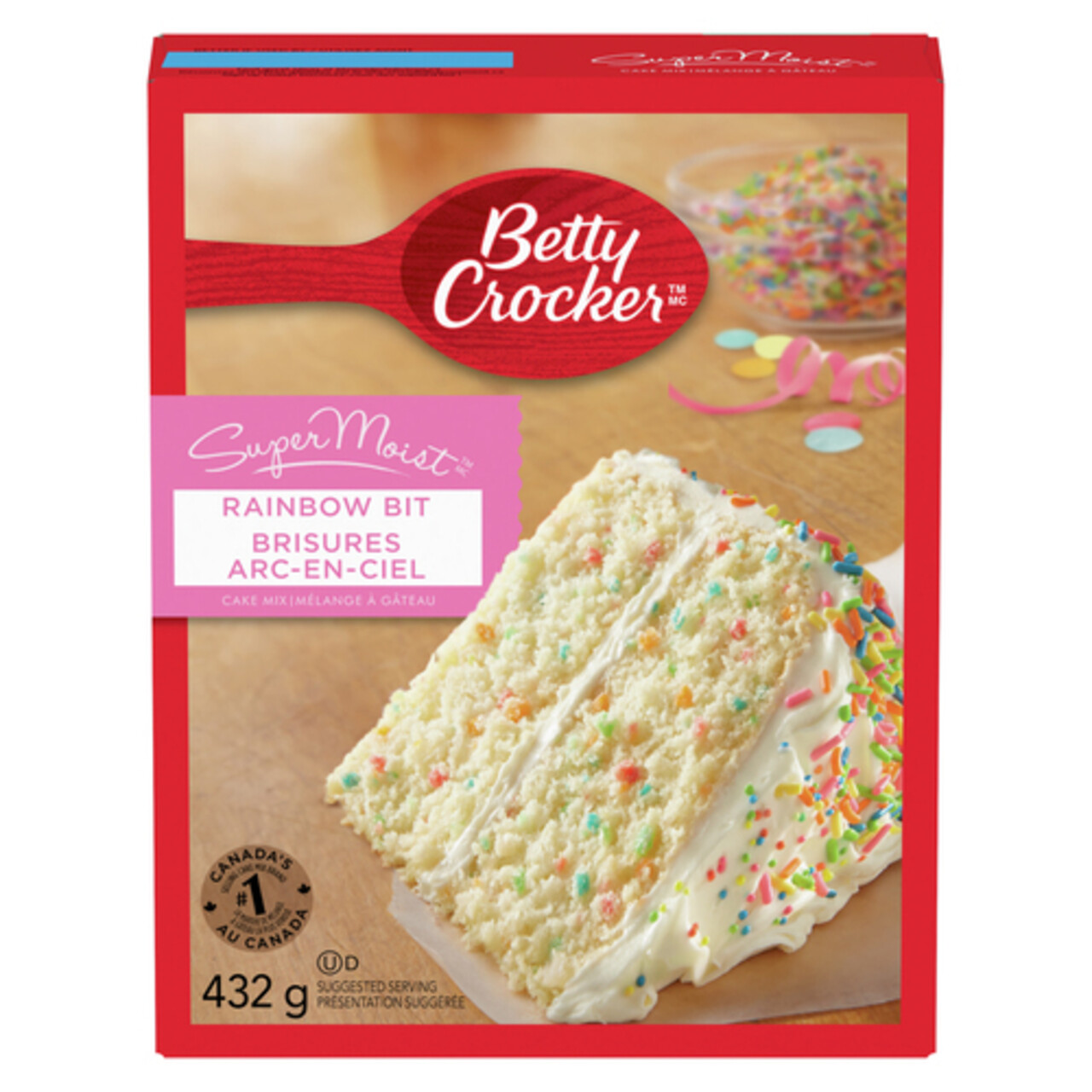 Betty Crocker Super Moist Cake Mix Rainbow Bit 10 Servings 432 g ...