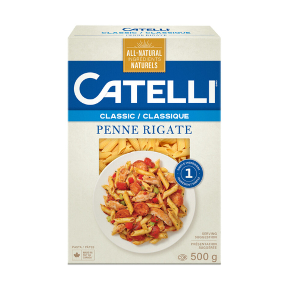Catelli Pasta Penne Rigate Classic 500 g - Voilà Online Groceries & Offers