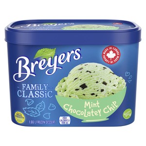 Breyers Frozen Dessert Mint Chocolatey Chip Family Classic 1.66 L ...