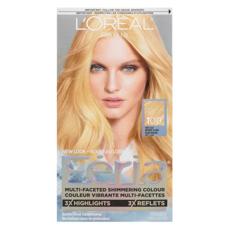 L'Oréal Feria Gel Hair Color Shade 100 Very Light Natural Blonde 1 EA ...