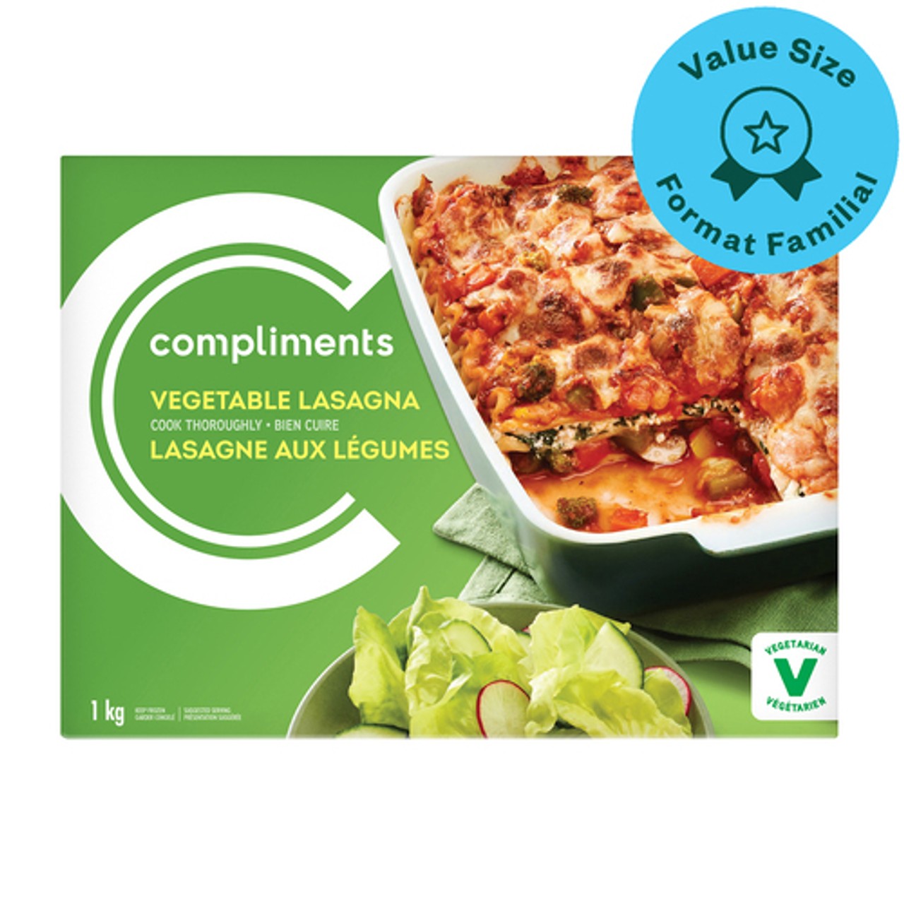 Compliments Frozen Lasagna Vegetable 1 kg - Voilà Online Groceries & Offers