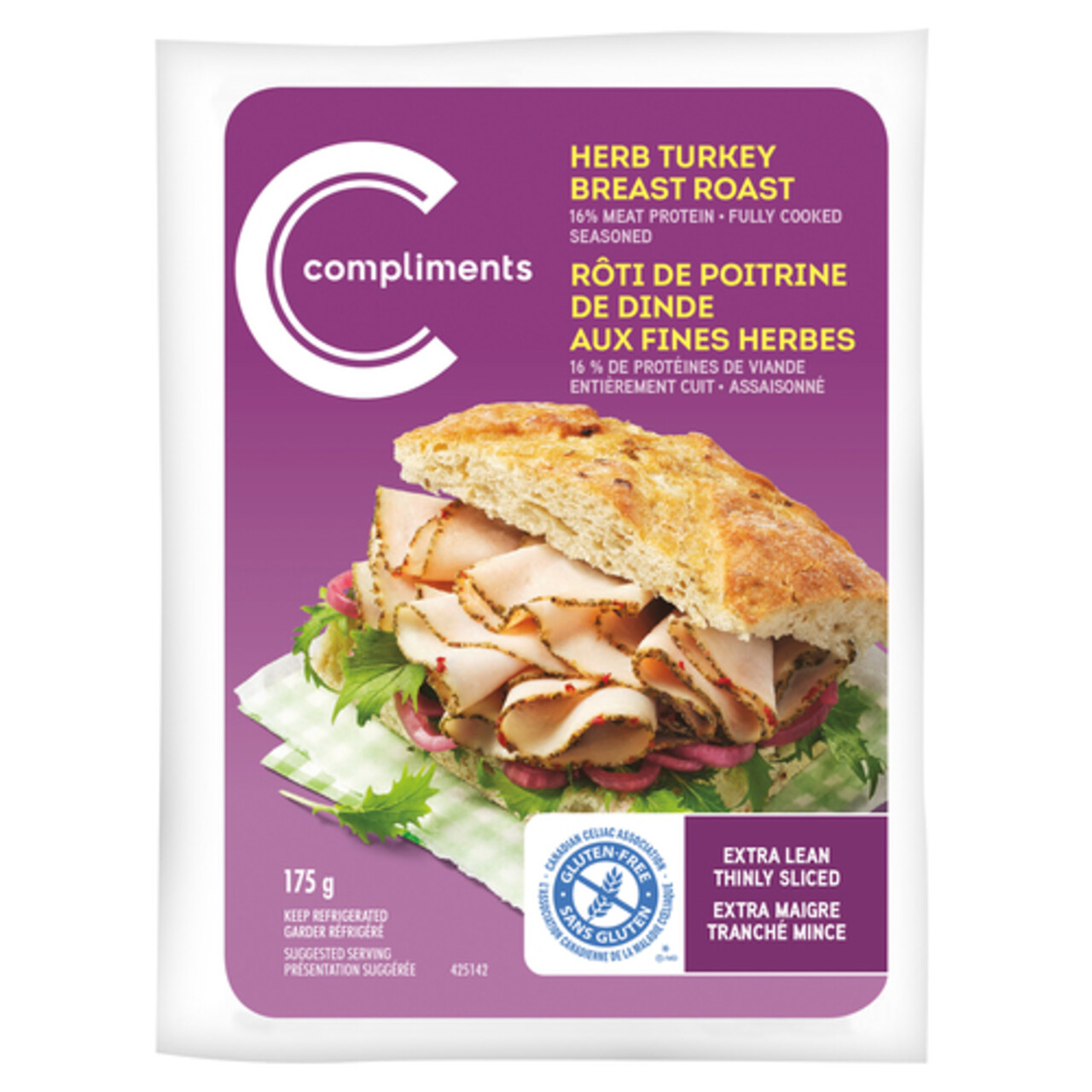 Compliments Herb Turkey Breast Sliced Meat 175 g - Voilà Online ...