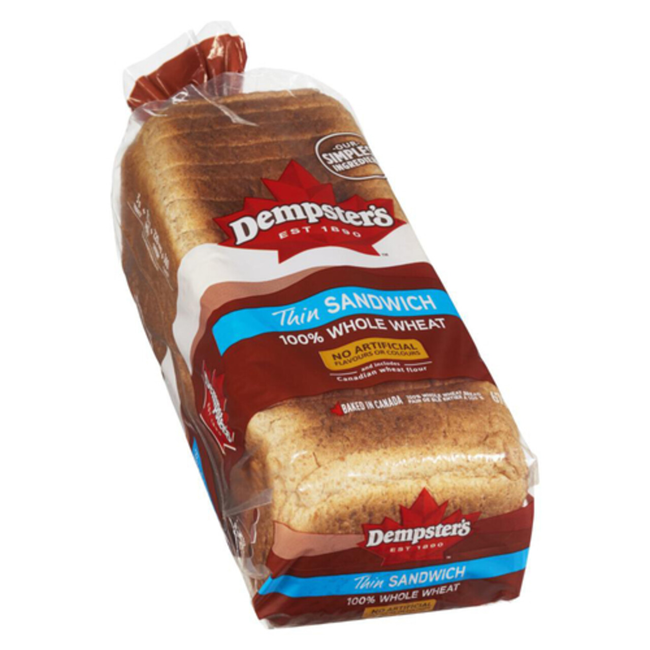 Dempster’s Sandwich Bread 100% Whole Wheat Thin 675 g - Voilà Online ...