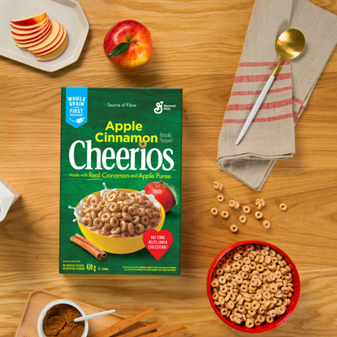 Cheerios Cereal Naturally Flavoured Apple Cinnamon 420 g - Voilà Online ...