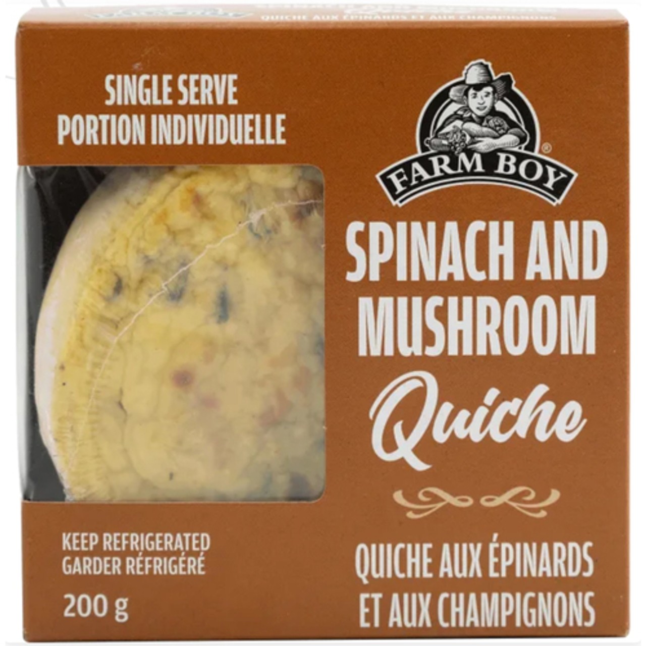 Farm Boy Quiche Spinach And Mushroom 200 g (frozen) - Voilà Online ...