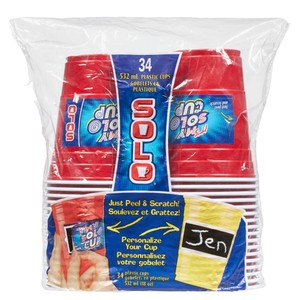 Solo Plastic Cups 18 Oz 34 Pack - Voilà Online Groceries & Offers