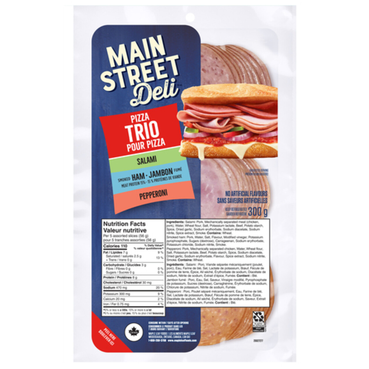 Main Street Deli Pizza Meat Trio Pack 300 g - Voilà Online Groceries ...