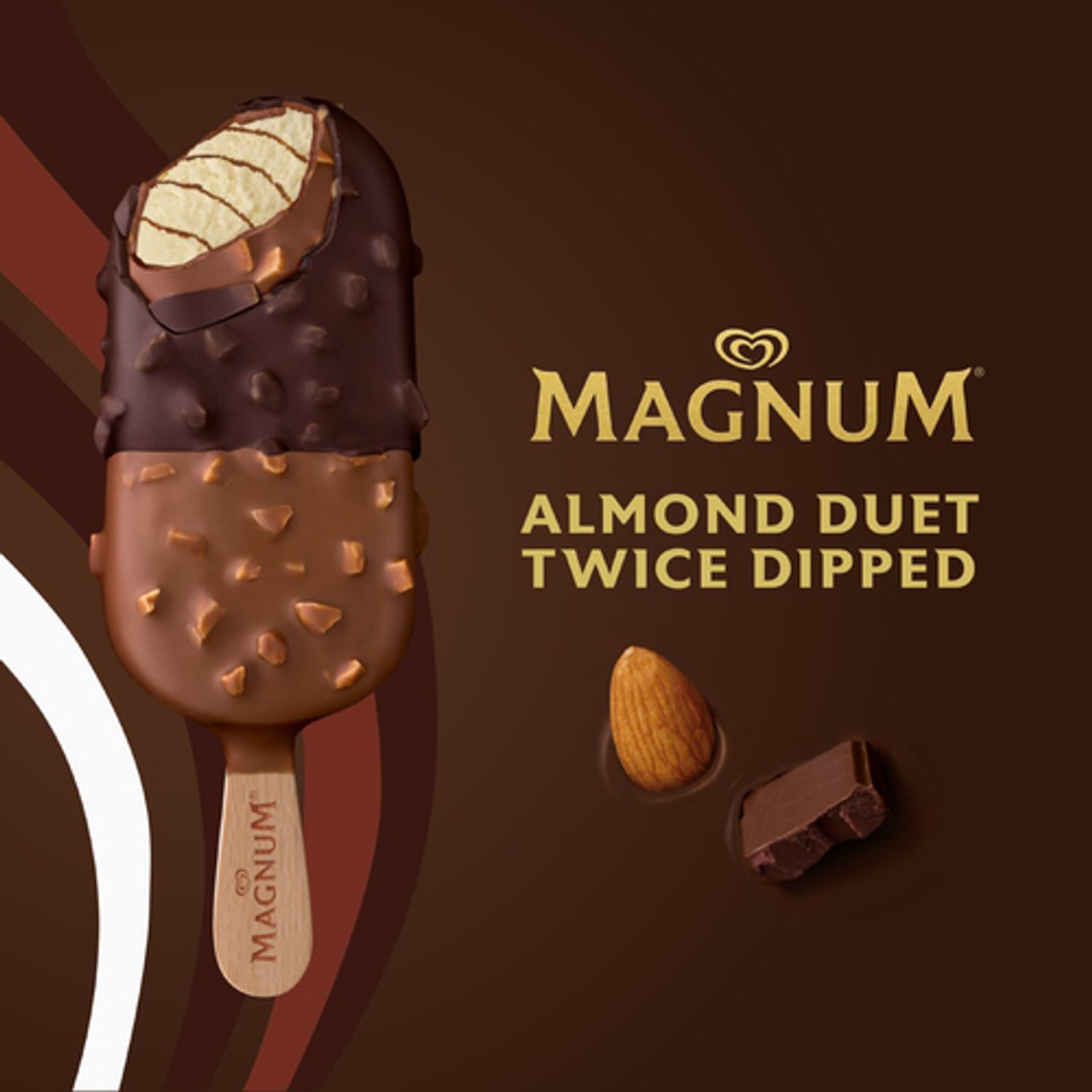 Magnum Ice Cream Bars Almond Duet For An Indulgent Frozen Treat 3 x 85 ...