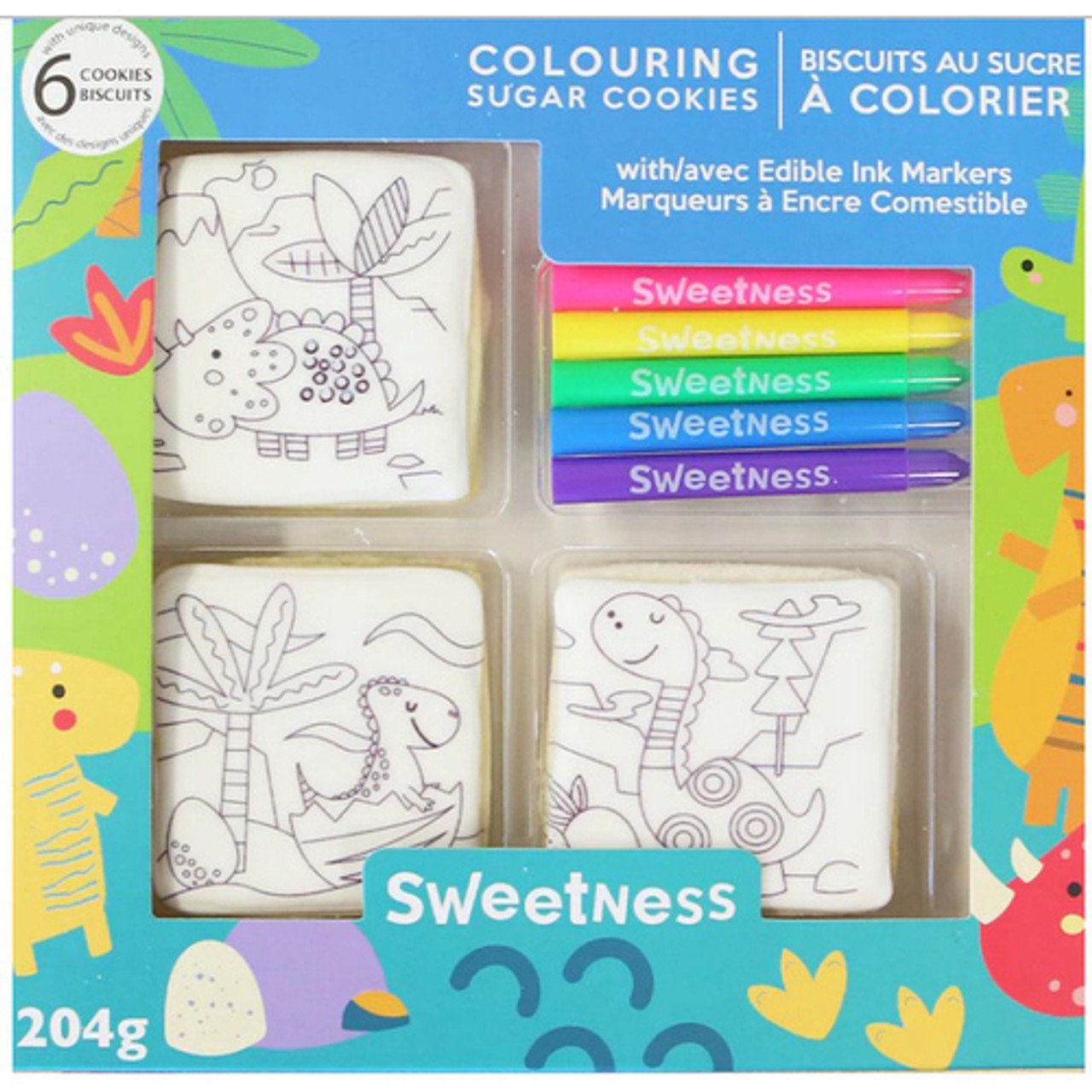 Sweetness Coloring Cookie Kit Dinos 204 g - Voilà Online Groceries & Offers