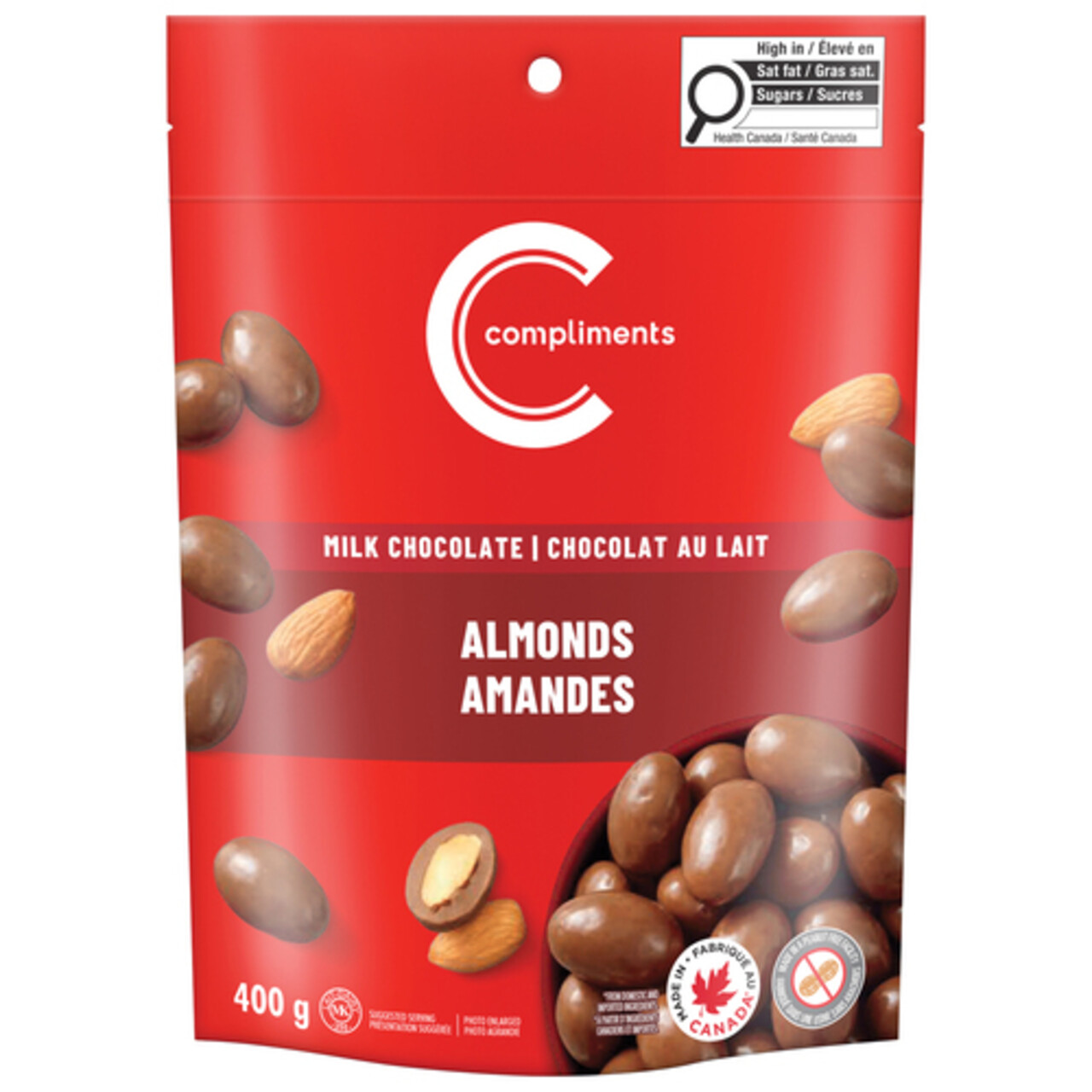 Compliments Milk Chocolate Covered Almonds 400 g - Voilà Online ...