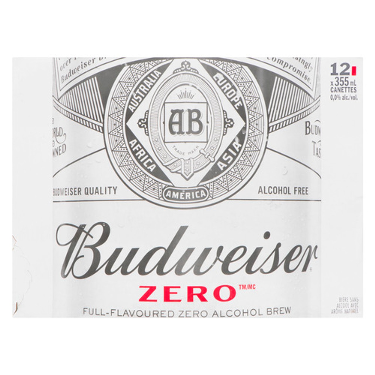 Budweiser Zero Non Alcoholic Beer 12 x 355 ml (cans) - Voilà Online ...