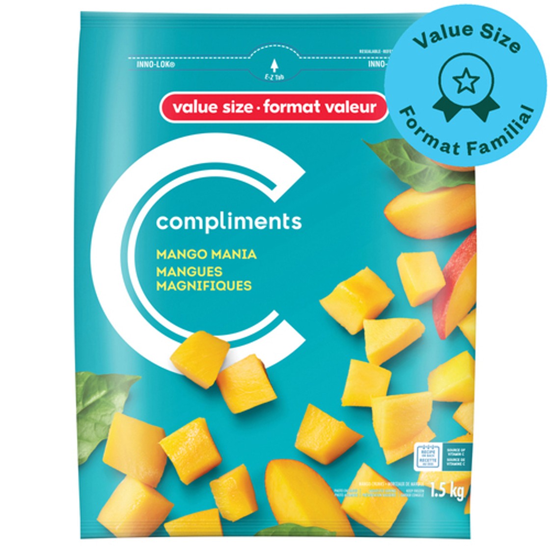 Compliments Frozen Fruit Mango 1.5 kg - Voilà Online Groceries & Offers