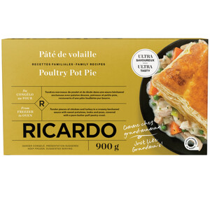 RICARDO Frozen Poultry Pot Pie 900 g - Voilà Online Groceries & Offers