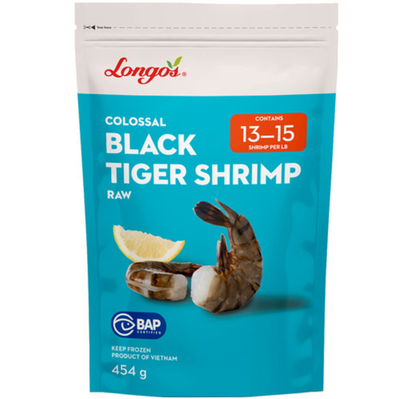 Longo's Frozen Raw Black Tiger Shrimp 13-15 Shrimp 454 g - Voilà Online ...