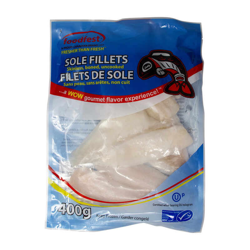 FoodFest Frozen Sole Fillets 400 g - Voilà Online Groceries & Offers