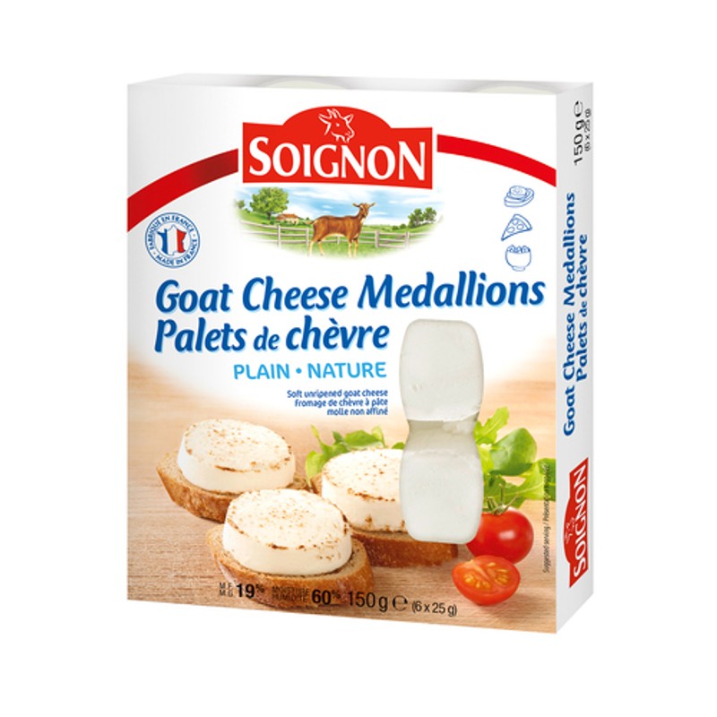 Soignon Plain Medallions Goat Cheese 150 g - Voilà Online Groceries ...
