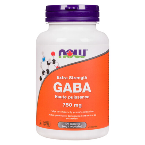 Now GABA Extra Strength 750 mg Veg Capsules 100 Count - Voilà Online ...