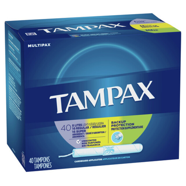 Tampax Cardboard Applicator Multipax Tampons Unscented 40 Count - Voilà ...