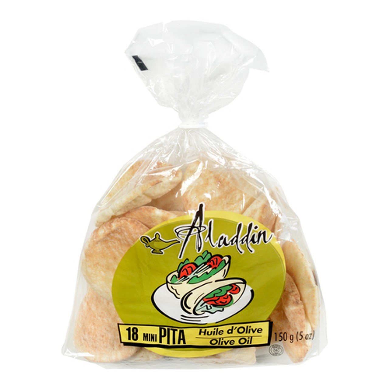 Aladdin Mini Pita Olive Oil 150 g (frozen) - Voilà Online Groceries ...
