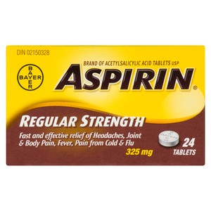 Aspirin ASA Pain Relief Regular Strength 325 mg Tablets 24 EA - Voilà ...
