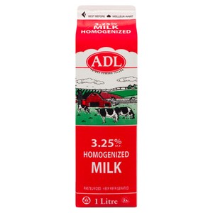 ADL 3.25% Milk Homogenized 1 L - Voilà Online Groceries & Offers