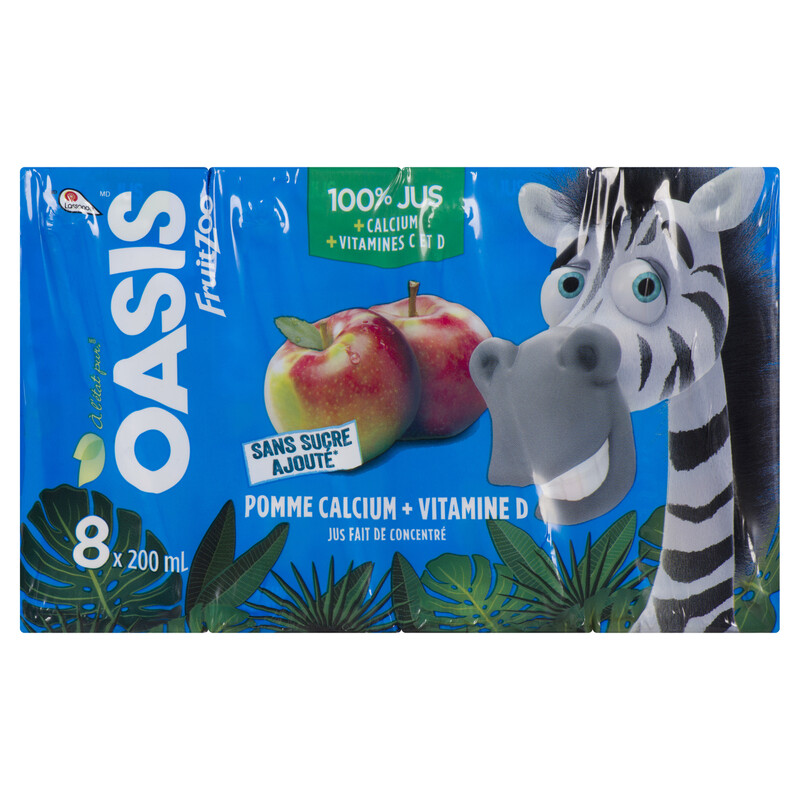 Oasis Apple Juice With Calcium 8 x 200 ml - Voilà Online Groceries & Offers