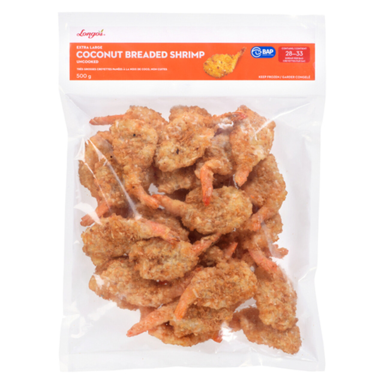 Longo's Frozen Coconut Breaded Shrimp 500 g - Voilà Online Groceries & Offers