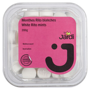 Les Aliments Jardi White Rito Mints 200 g - Voilà Online Groceries & Offers